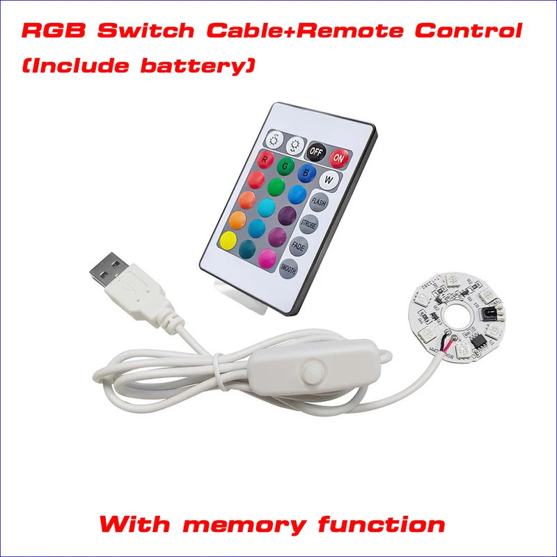 DC5V Low Voltage Colorful Gradient LED RGB light board With 1Meter White USB Switch Cable and ...