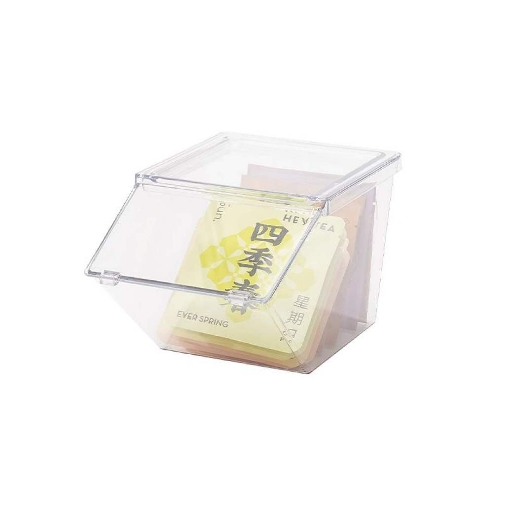 Clear Tea Bag Storage Container Stackable Coffee Sachet Organizer ...