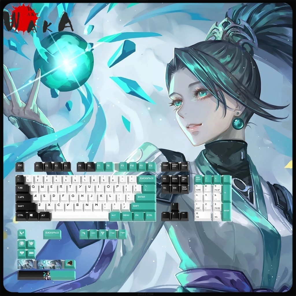 10 keys/SET Valorant sage keycaps High Quality PBT Dye Sub Keycaps OEM ...