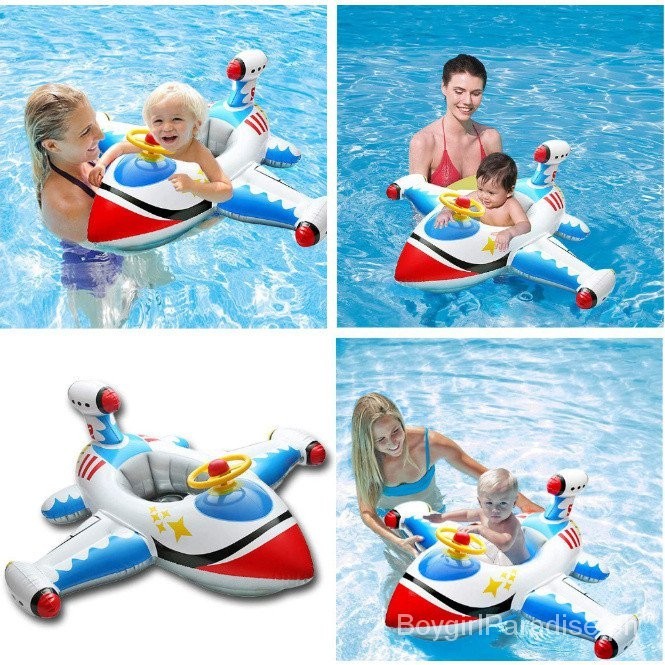 boygirlparadise COD Water toys children's swimming ring, children's floating inflatable aircraft ...
