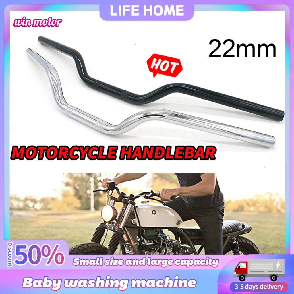 Low Rise Handle Bar Motorcycle Universal Stainless Steel Alloy Bike 7/8 ...