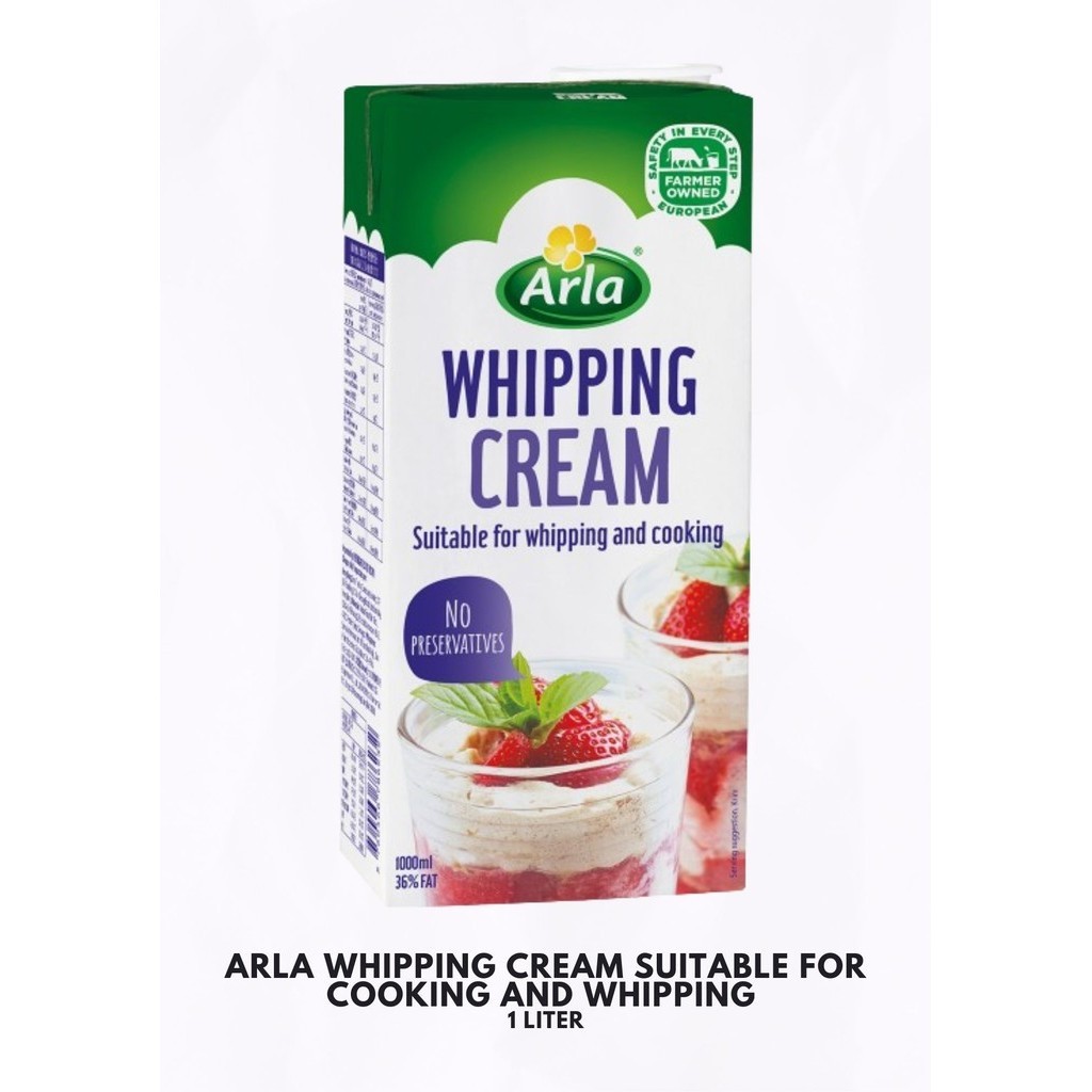 Arla Whipping Cream Suitable for Cooking and Whipping 1 liter | Shopee ...