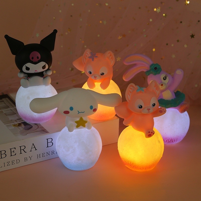 Sanrio Night Light Kawaii Hello Kitty Cinnamon Kitty Kuromi Melody ...