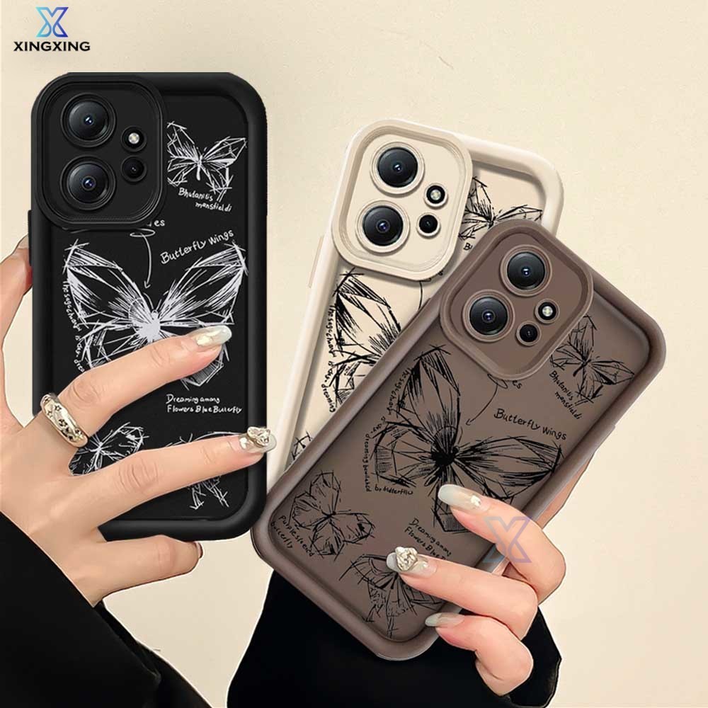 Redmi 14C 13 A3 13C 12C Note13 12 Pro 10C 9C A1 9A 11S 8 10SPro 10A Geometric Butterfly Case ...