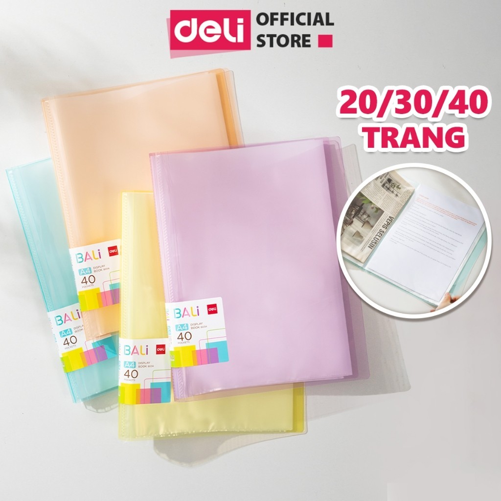 Document File Deli Student Leaf File A4 Leaf Clip Cover Document File ...