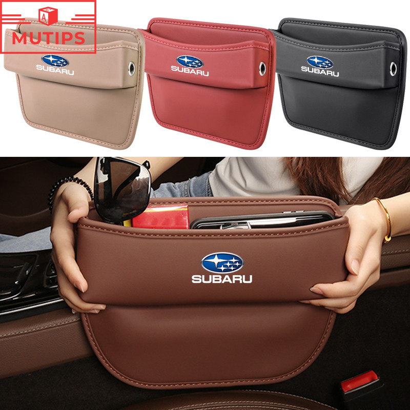 Subaru Car PU Leather Storage Box Auto Seat Gap Filler Holder For ...