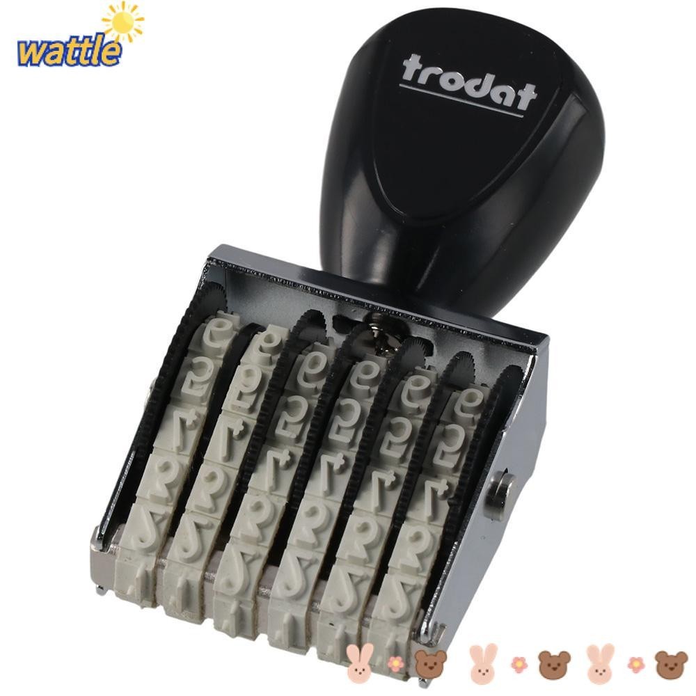 WATTLE Number Stamp, Personalized 6 Digit Number Roller Stamps, Roller ...