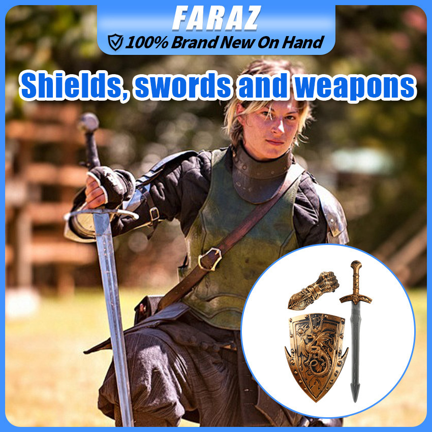 Sword for Kids Ancient War Toys Plastic Sword Shield Wrister Axe Shield ...