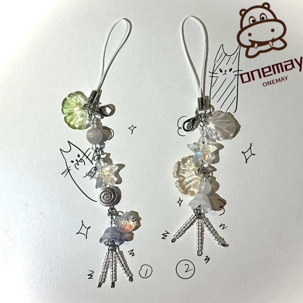 ONE-MAYSHOW 1Pcs Phone Charm Strap, Summer Ocean Style Woman Bag Key ...