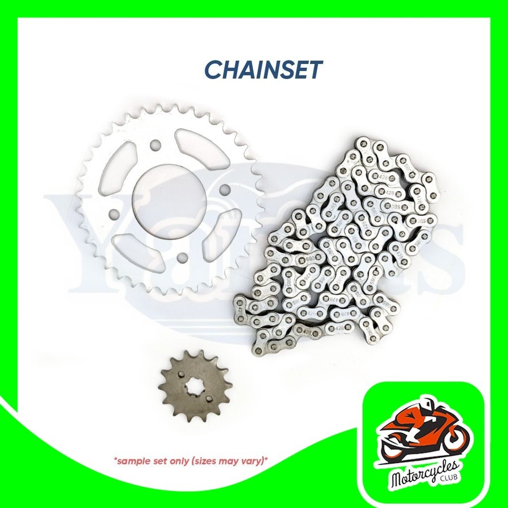 MOTORCYCLE PARTS CHAIN & SPROCKET SET XRM/WAVE125,C100/DREAM MOTORCYCLE ...