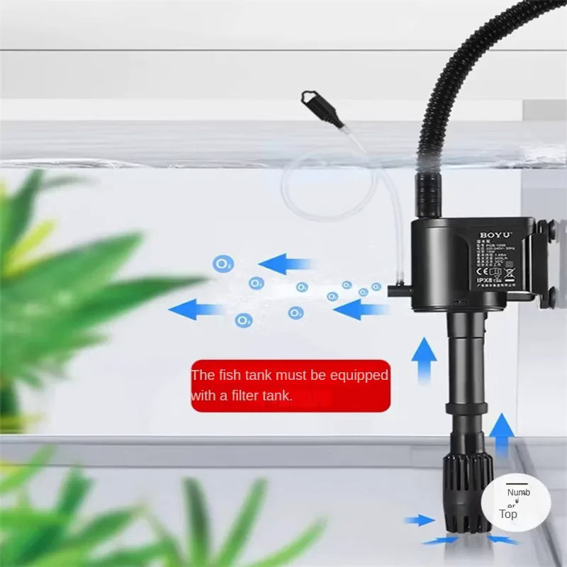Boyu silent three in one fish tank oxygen filter one machine filtration ...