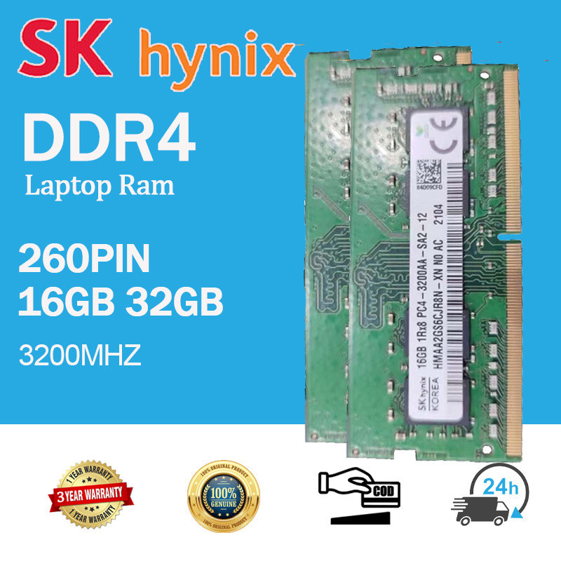 [24 HOURS SHIP] SK Hynix 16GB 32GB RAM DDR4 3200MHZ 2RX8 PC4 25600 CL19 ...