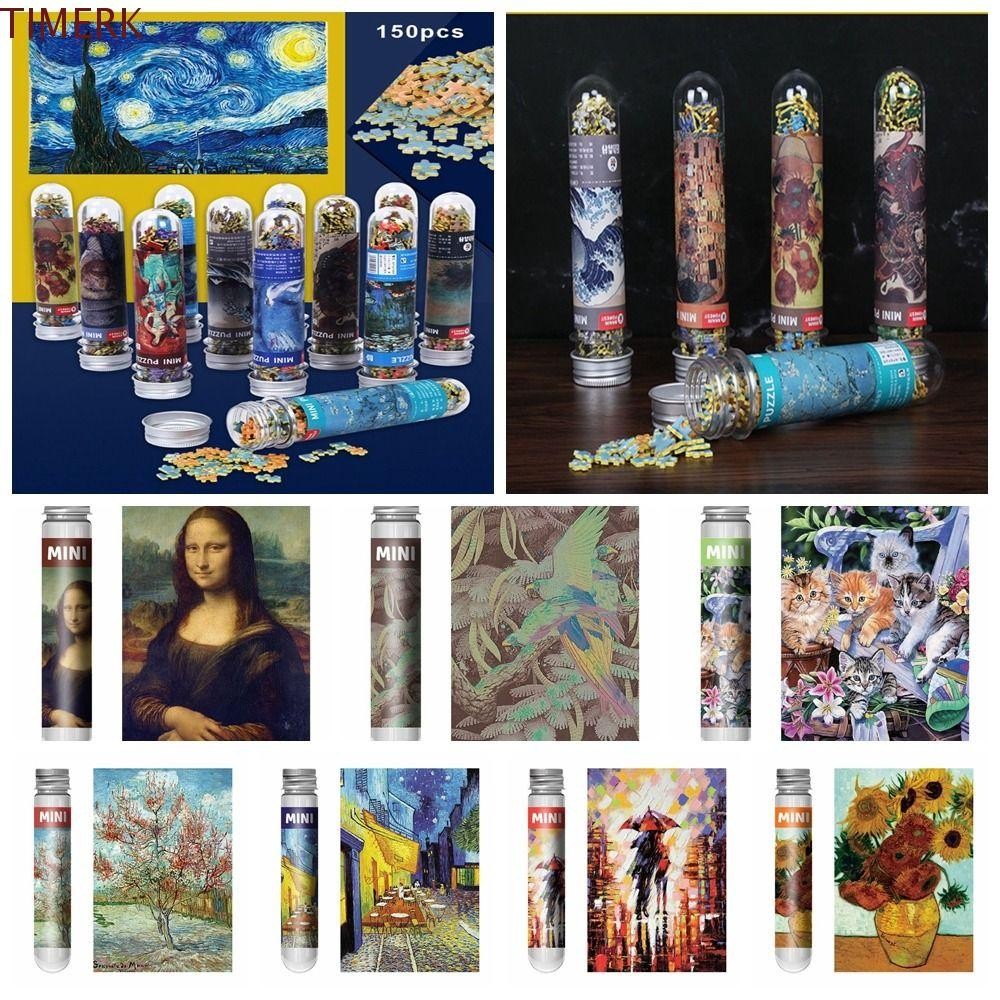 TIMERK Oil Jigsaw Test Tube, Oil Painting Paper Mini Test Tube Puzzle ...