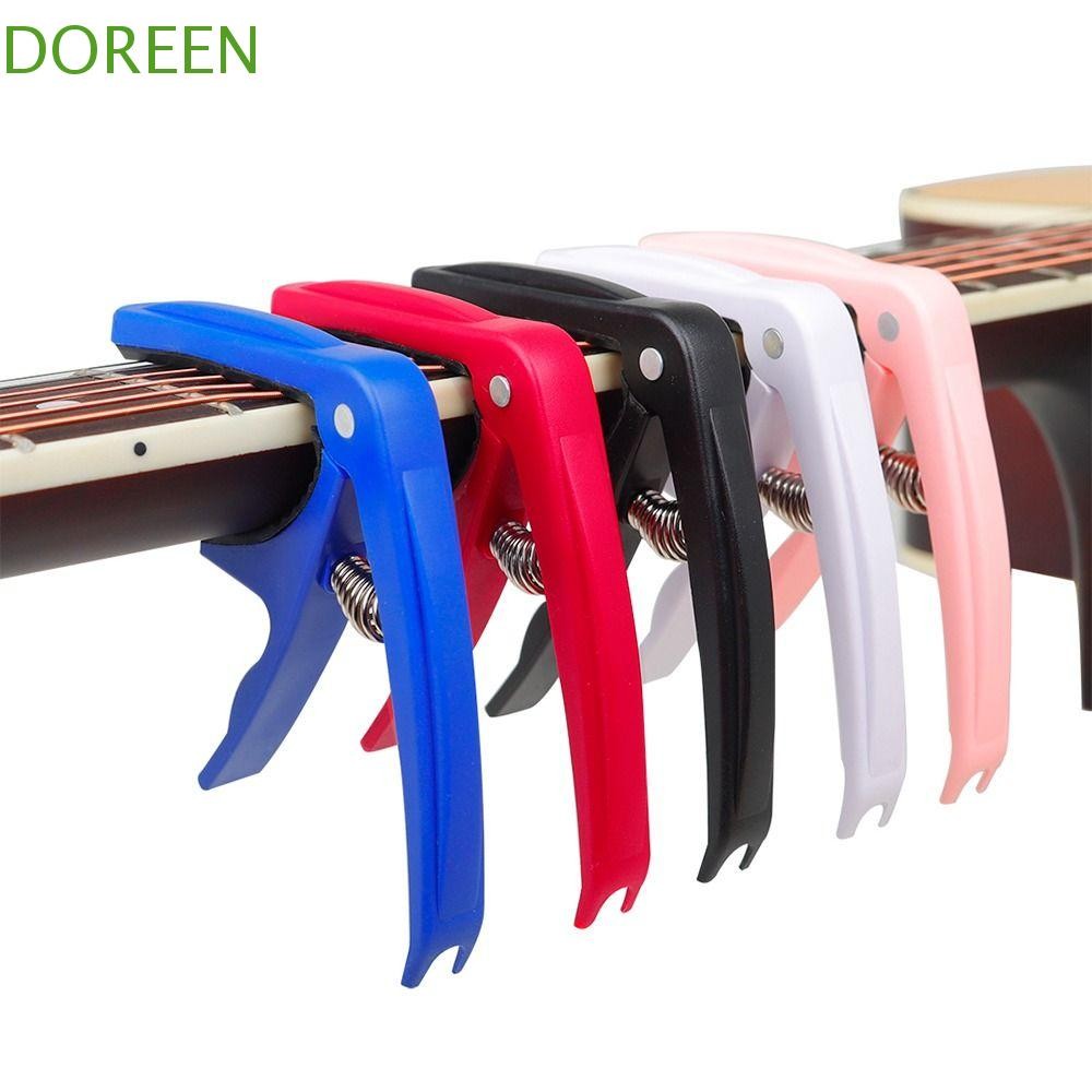 DOREEN Universal Guitar Capo, Plastic Red Guitarra Tuning Clamp, Guitar ...