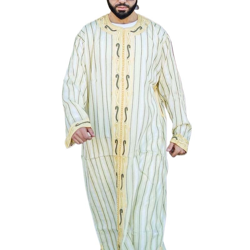 Islam Kaftan Muslim Men Clothing Moroccan Caftan Hand Embroidered ...