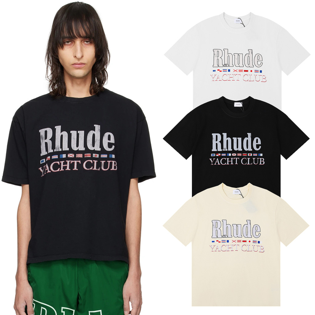 Rhude Yacht Club Tshirt World Flag Tops Tee | Shopee Philippines