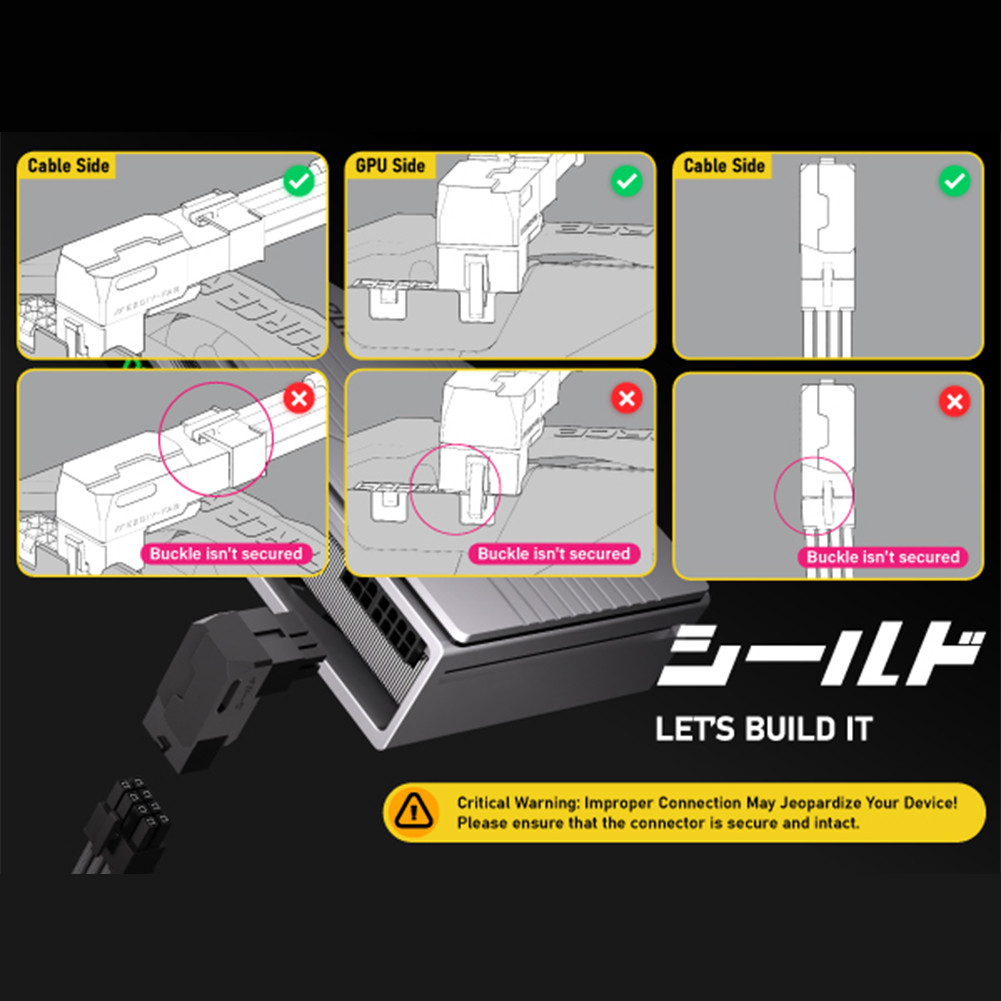 8-Pin PCIe GPU Power Adapter 90-Degree Angled Connector Graphics Card ...
