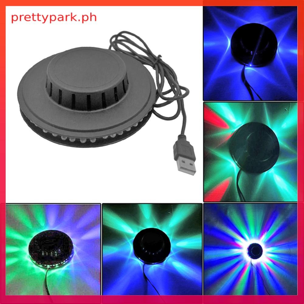 ღ ready stock ღ 5W USB RGB Sound Light Party Stage Par Lights Activated ...