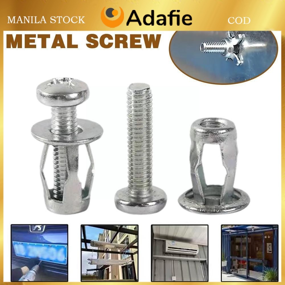 10Pcs Petal Nuts Screw Petal Rivet Lock Nuts With Screw License Fixed ...