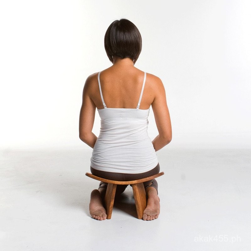 7K Ergonomic Solid Wood Meditation Stool Mindful Sitting Zen Chair ...