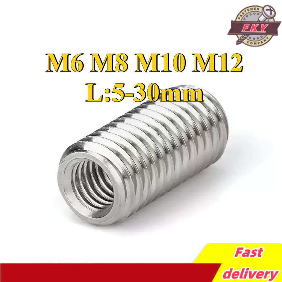 M6/M8/M10/M12 Threaded Conversion Braces Screw ,Screw Sheath Threaded Sleeve 304 Stainless Steel ...