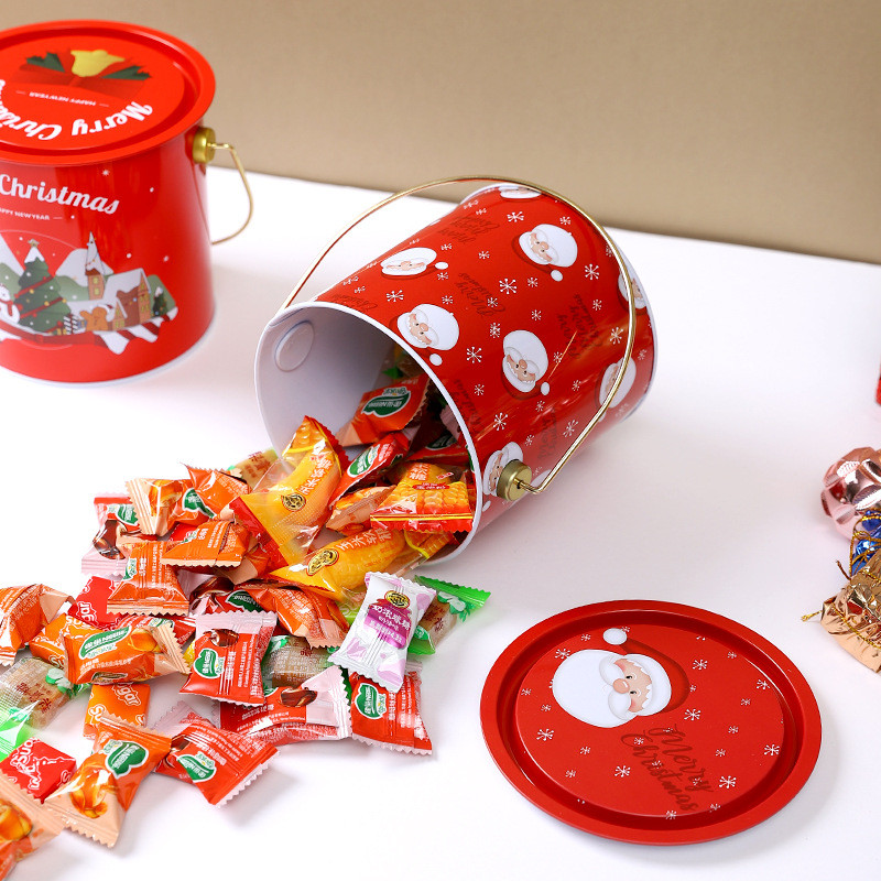 Christmas Series Handheld Storage Bucket Candy Snacks Fruit Dried ...