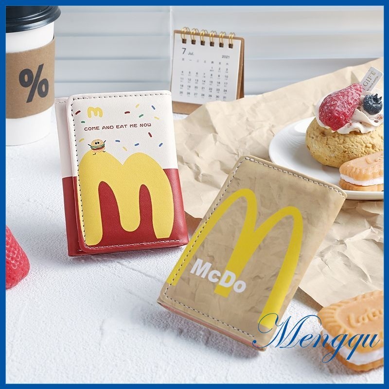 "McDonald's Wallet" Portable Storage Wallet Three Fold Campus Bank Card ...