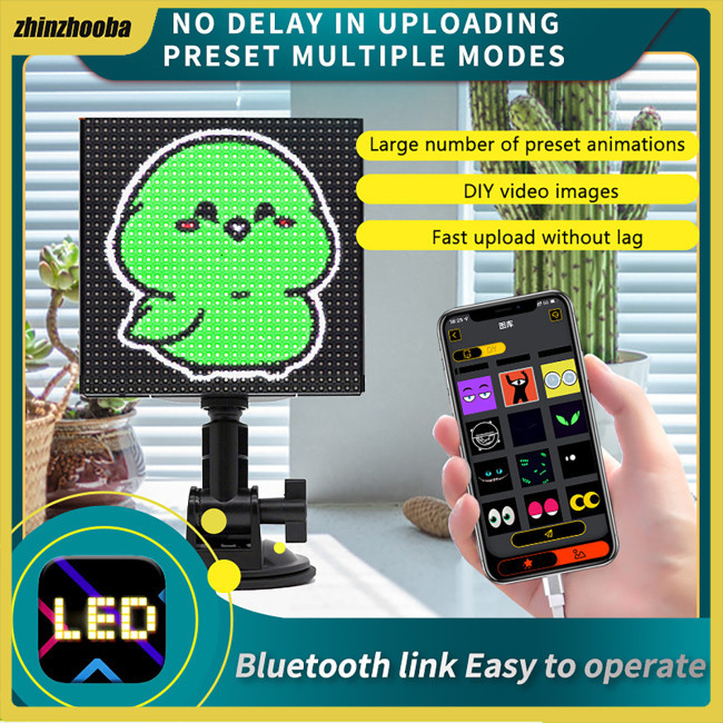 FS Pixel Display Screen Smartphone App Control DIY Custom Emoticon ...