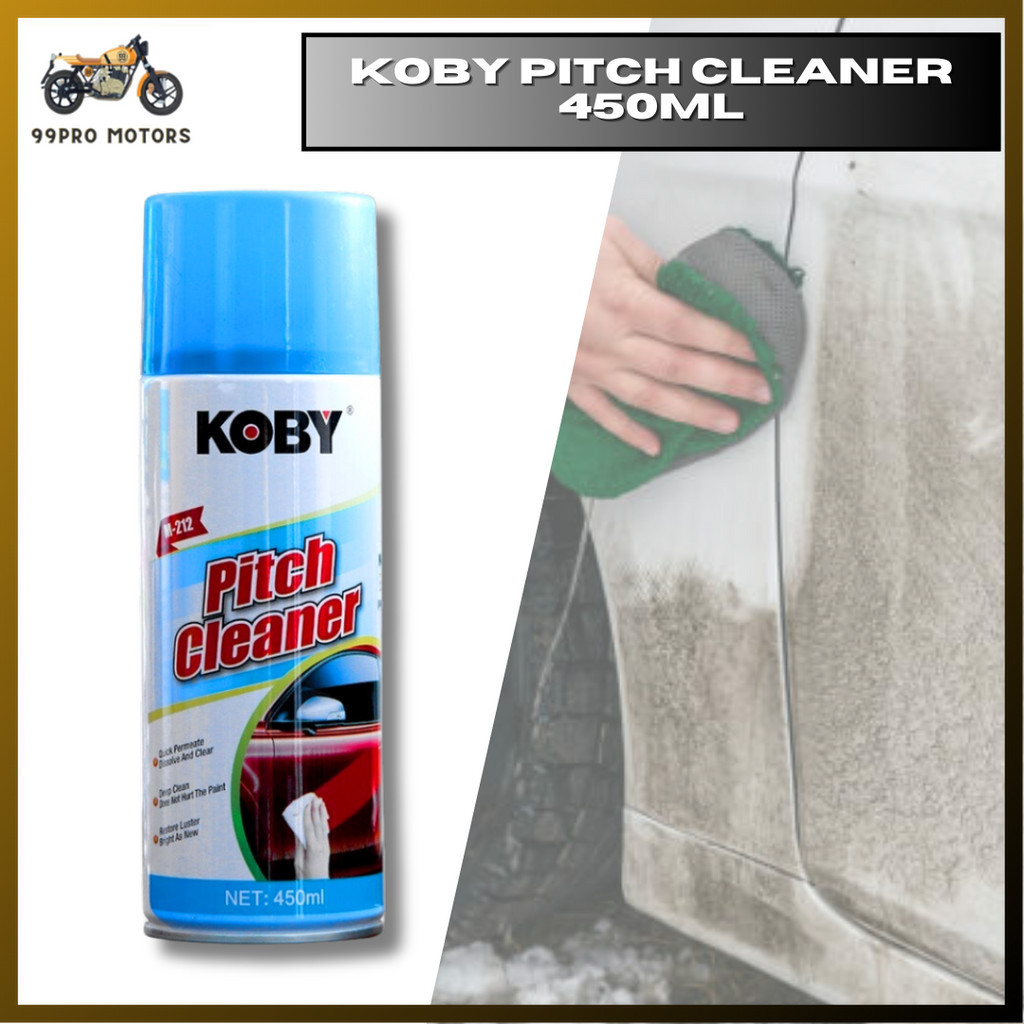 ORIGINAL KOBY PITCH CLEANER 450ML FOR MOTORCYCLE AND CAR AUTOMOTIVE ...
