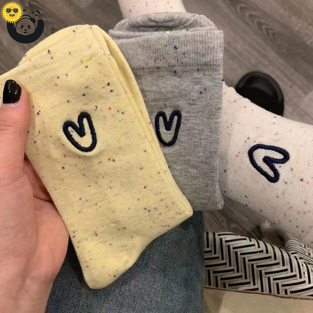 Fashion Cotton Socks with Heart-shaped Polka Dot Pattern for Girls CRD ...