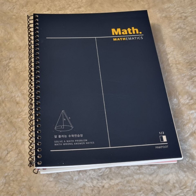 2 COLUMNS MATH NOTEBOOK NAVY - AUTHENTIC MADE IN KOREA (Pinkfoot ...