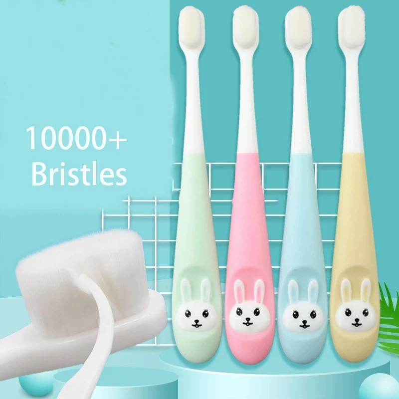 Cartoon Cute Baby Ultra Soft Toothbrush Multi-Bristle Toothbrush Kid ...