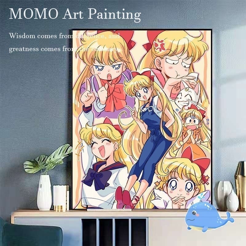 MOMO Custom Digital Oil Painting diy Coloring Handmade Cartoon Sailor ...