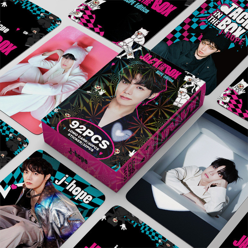 92Pcs/box J-HOPE Photo Card LOMO Postal Collection Sticker Card ...
