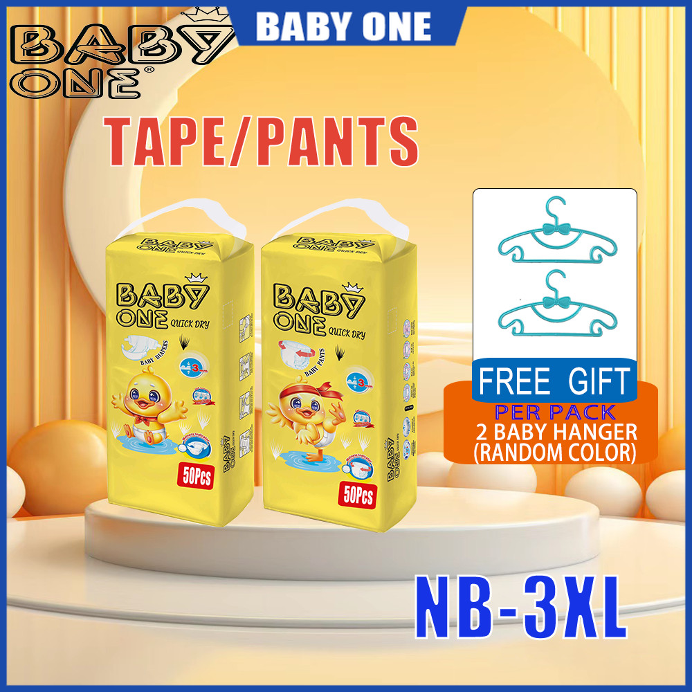 [free gift] BABYONE 50 pcs Diaper for Baby Taped Pants | Shopee Philippines