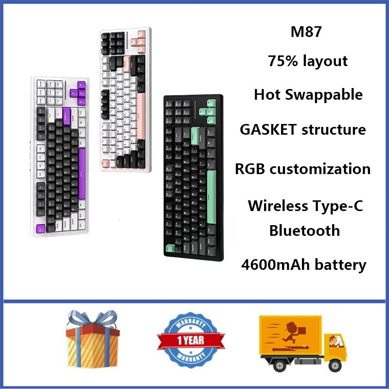 Attack Shark M87 Wireless Mechanical Keyboard GASKET Structure Hot ...