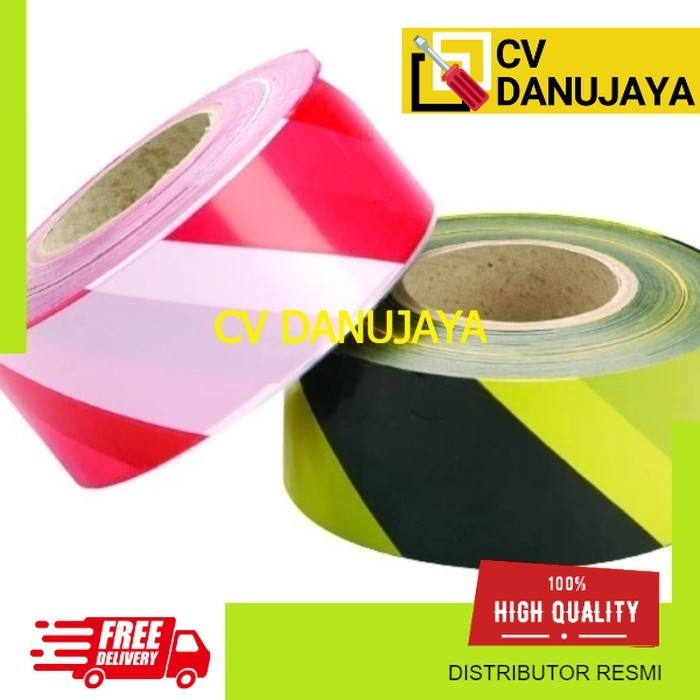 HITAM Police line Barricade Plastic Barrier Tape 2x300m Yellow Black ...