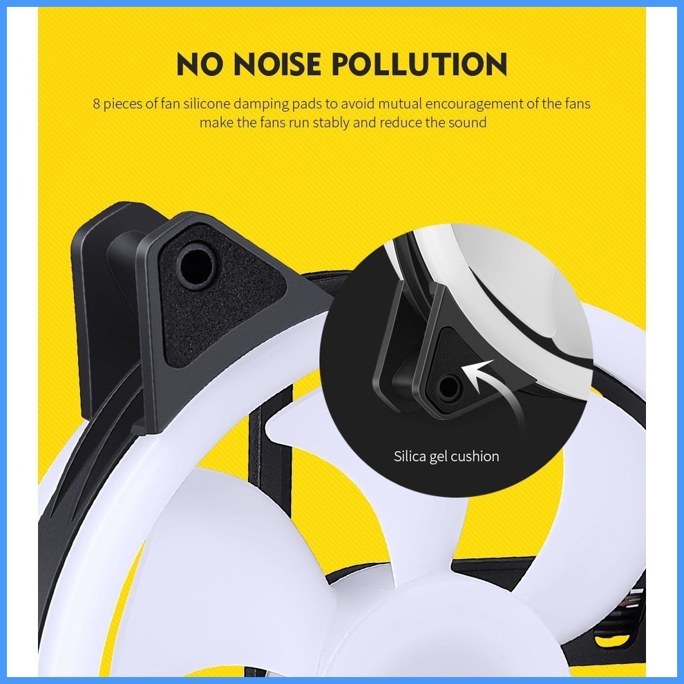 ∇ ๑ INPLAY FAN M10 rainbow RGB 120mm 12v, 4-pin MOLEX Connector combo ...