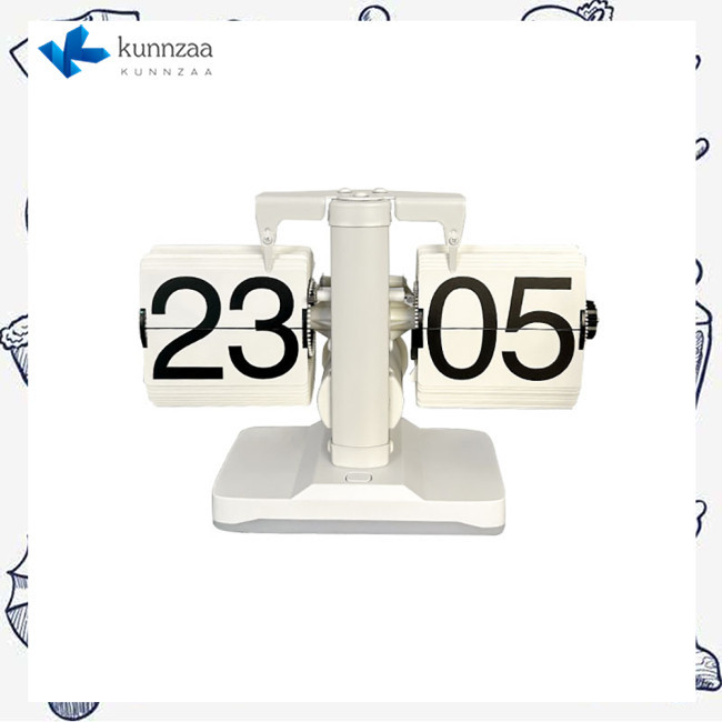 KUN Flip Clock, Flip Down Clock With Non-slip Mat, Rotary Switch, Big ...