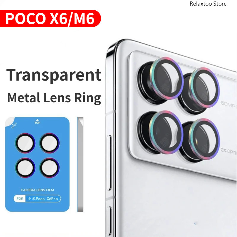 Metal Lens Ring Glass Film For Xiaomi Poco X7 F6 X6 M6 Pro Pocophone ...