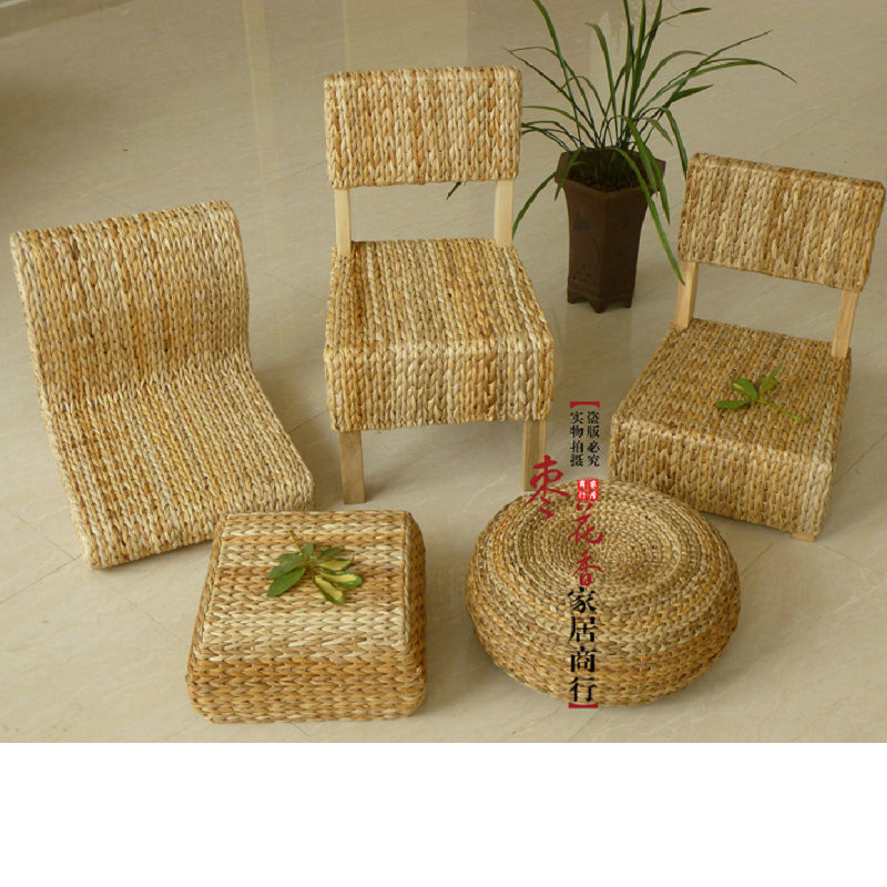 Chair Japanese Rattan Lazy Chair Legless Chair With Backrest And Bay ...