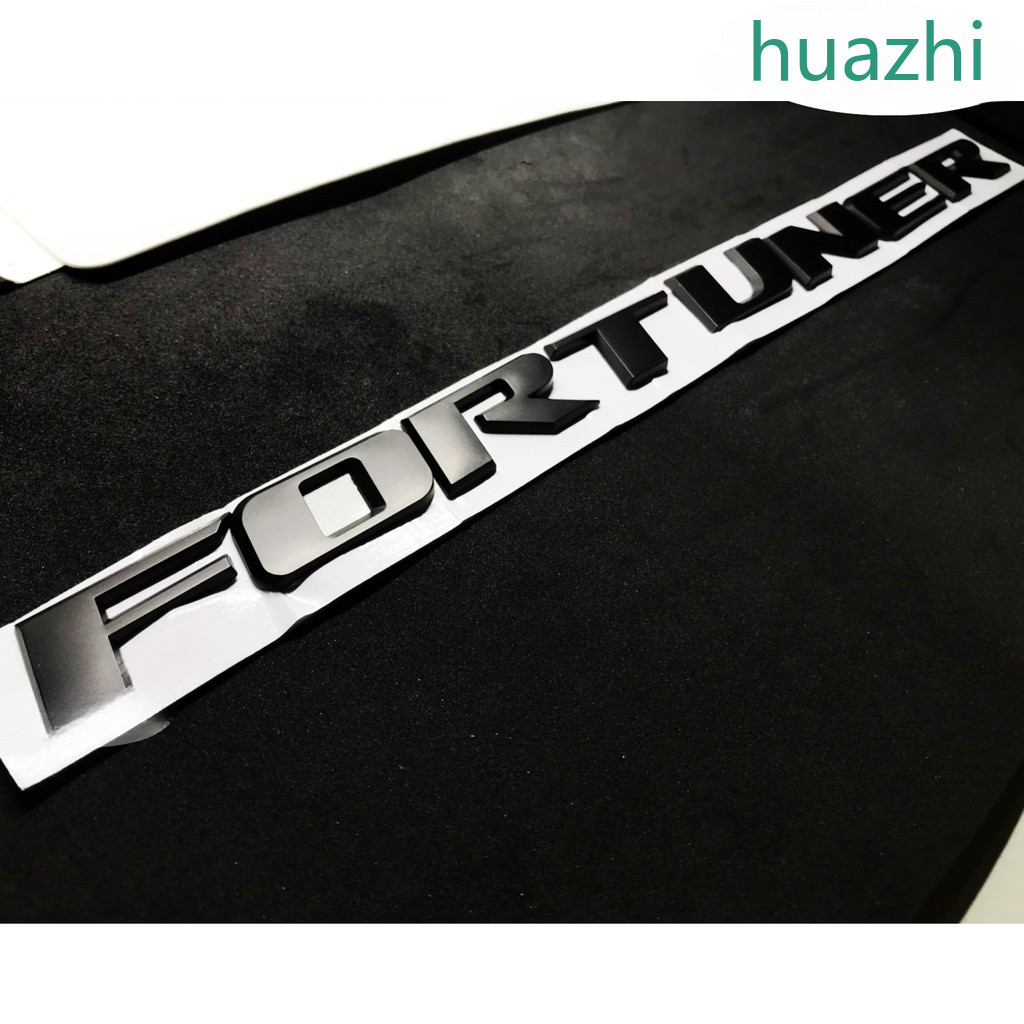 Matte black 3D embossed text with bonnet All New Toyota Fortuner 2015 ...