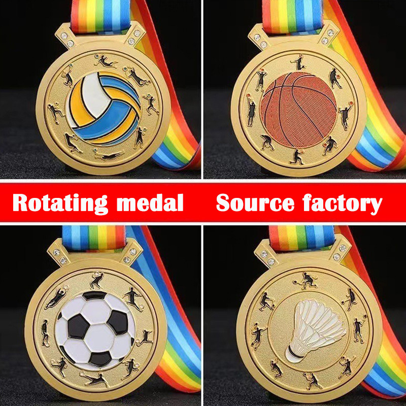 7 Cm Spot Goods Rotating Medal Fun Medals Metal Medal Wholesale School ...