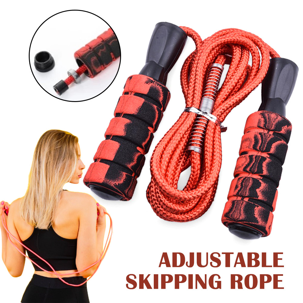 2.8M Heavy Adjustable Weighted Skipping Jump Rope Ball-Bearing Cable ...