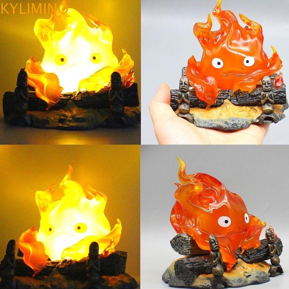 KYLIMINO Calcifer Action Figure, Anime Character Breathing Lamp ...