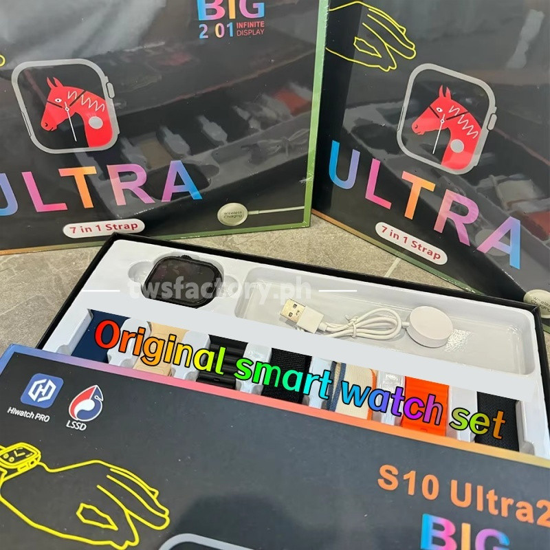 S10 Ultra2 Smart Watch Ultra 7+1 Straps Phone Call Bluetooth Waterproof Sport Watch 2025 Heart ...