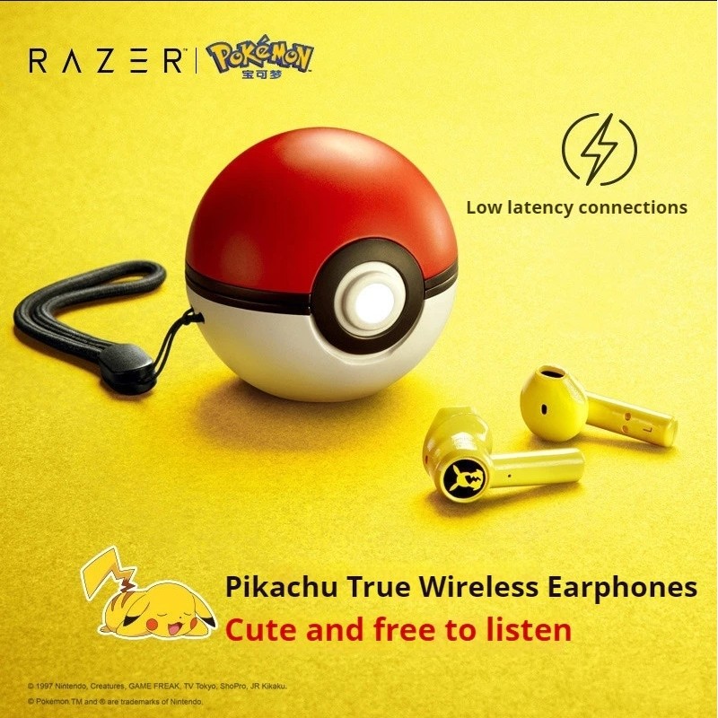 Pokemon Pikachu Earphones Wireless Bluetooth 5.0 Razer Sport Noise ...
