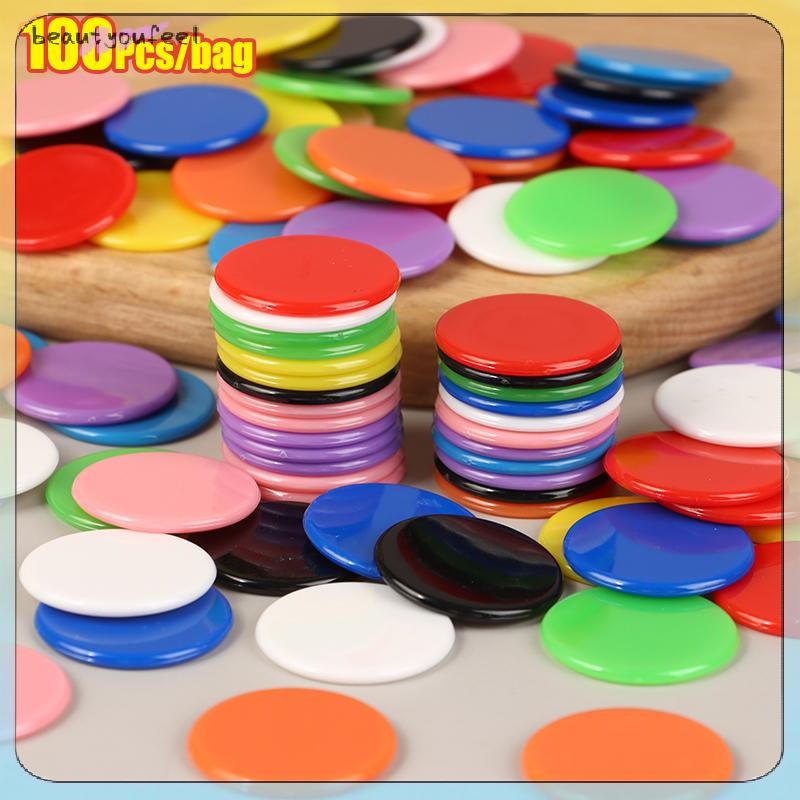 Beautyoufeel 100Pcs 25MM Montessori Learning Education Math Toy Plastic ...