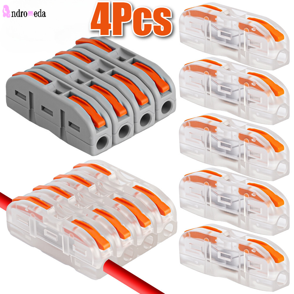 4Pcs Mini Quick Terminal Block Universal Compact Electrical Cable ...