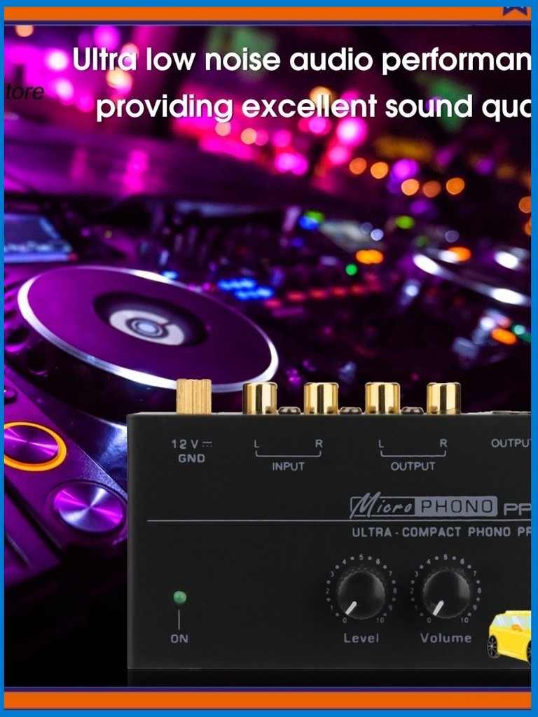 [Fx] PP500 Audio Preamplifier Portable Volume Control RCA Input/Output ...